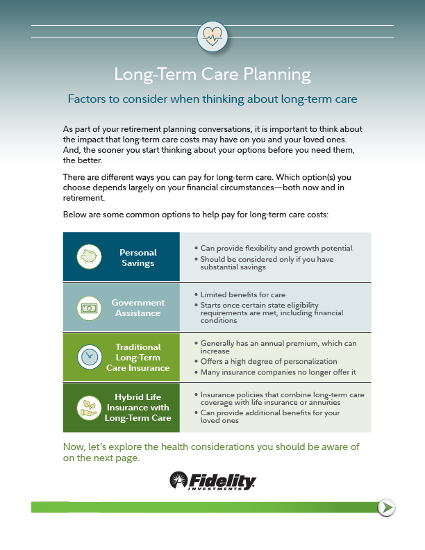 Long-term care planning considerations | Fidelity
