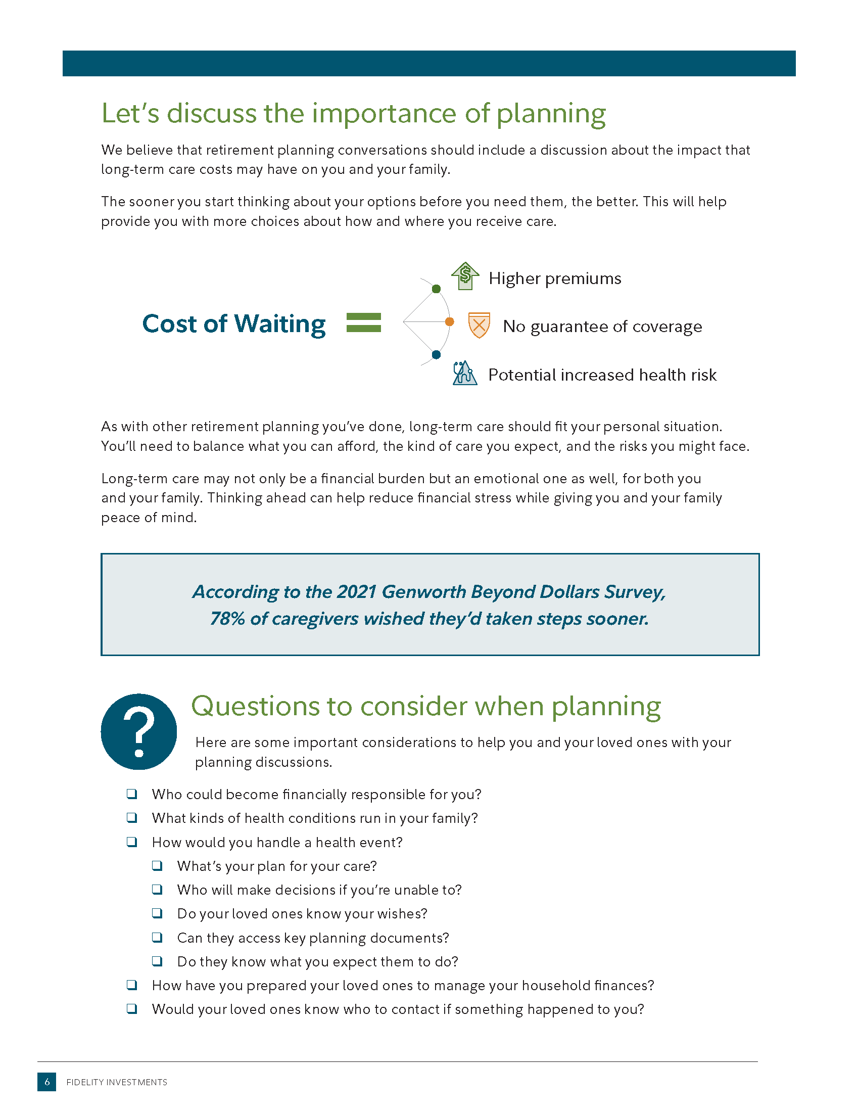 Long-term care planning | Fidelity