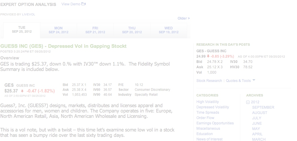 Options Blog: Fidelity Investments